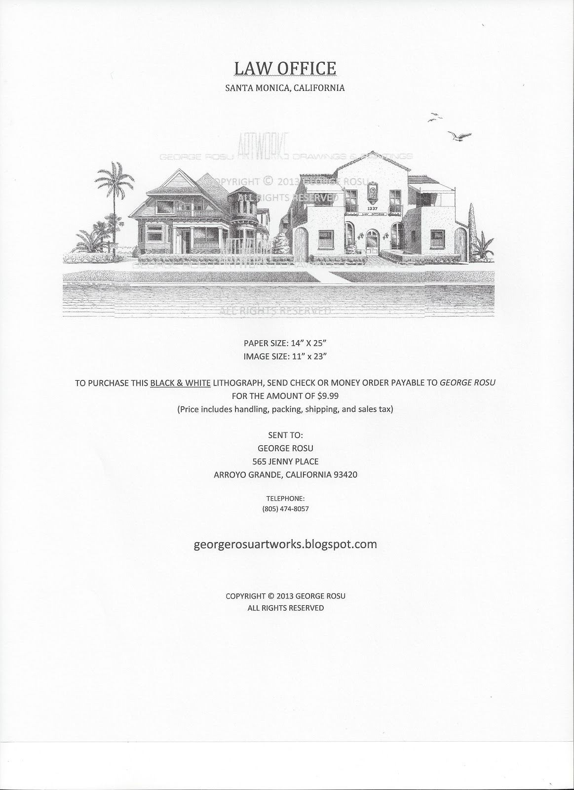 George Rosu ARTWORKS Drawings & Paintings