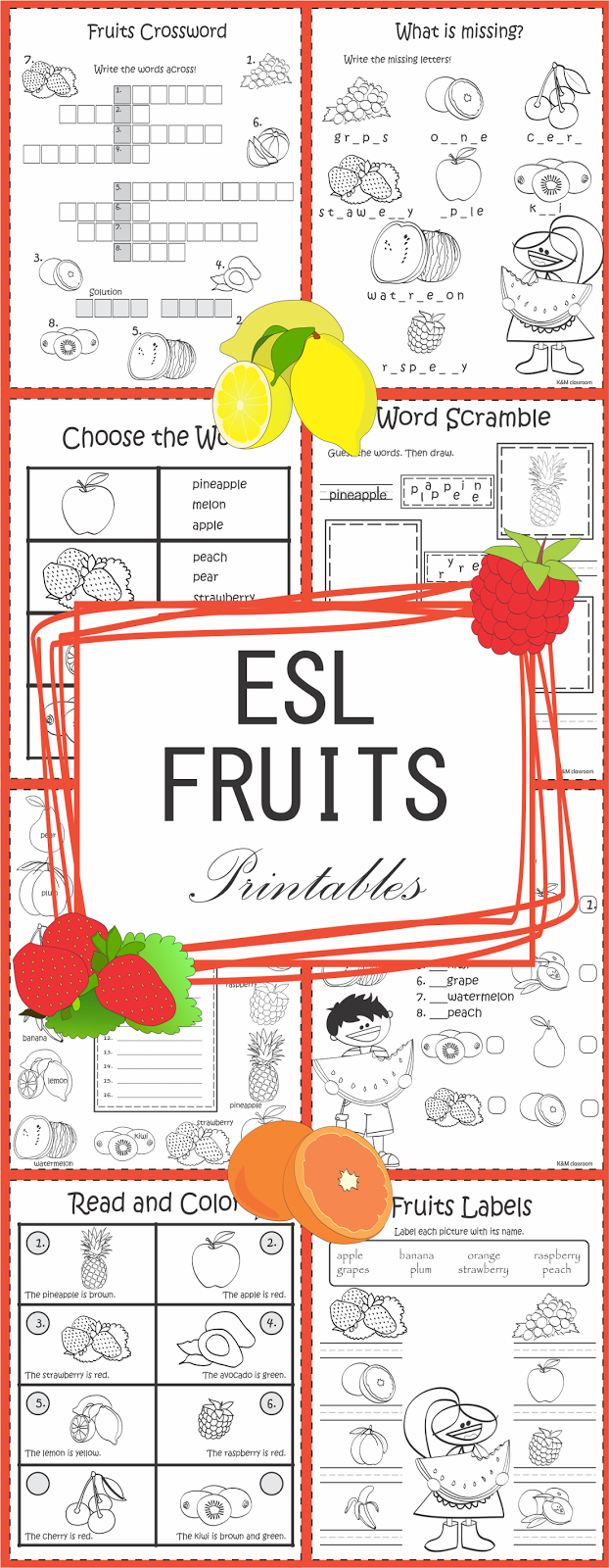 KM Classroom: Esl Fruits Vocabulary Practice