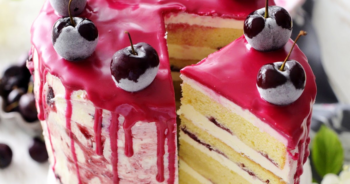 Kessy's Pink Sugar: Kirschtorte - Drip Cake