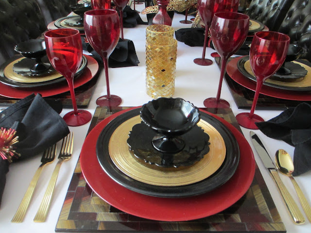 The Welcomed Guest: Red and Gold Tablescape