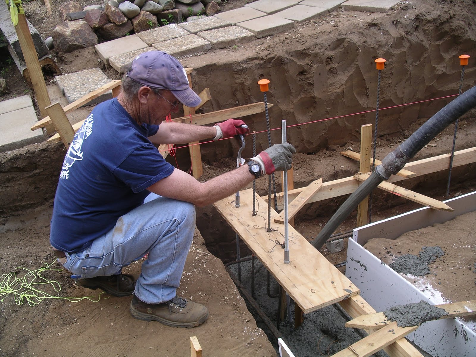 Home Remodeling Step By Step: Step 10 - Pouring the Footing
