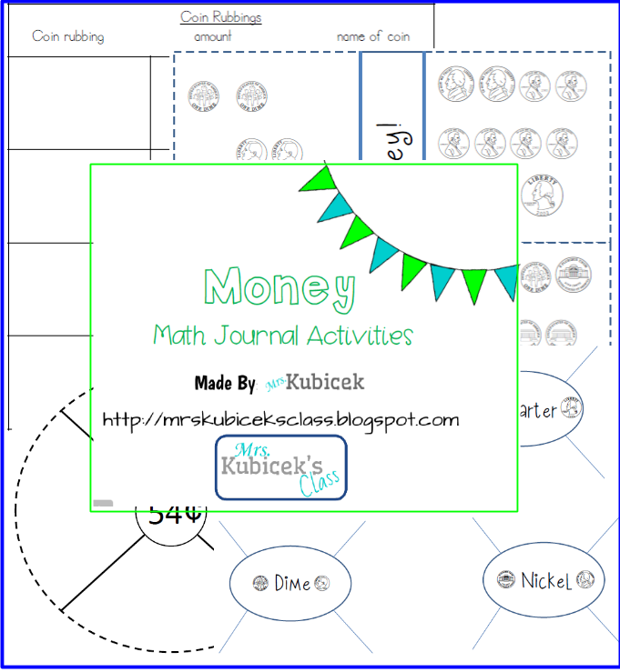 Mrs. Kubicek's Class: Money Math Journal Activities