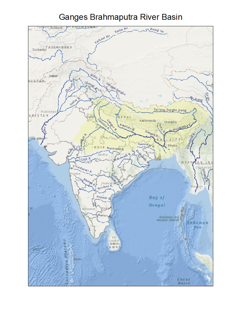Brahmaputra River On World Map