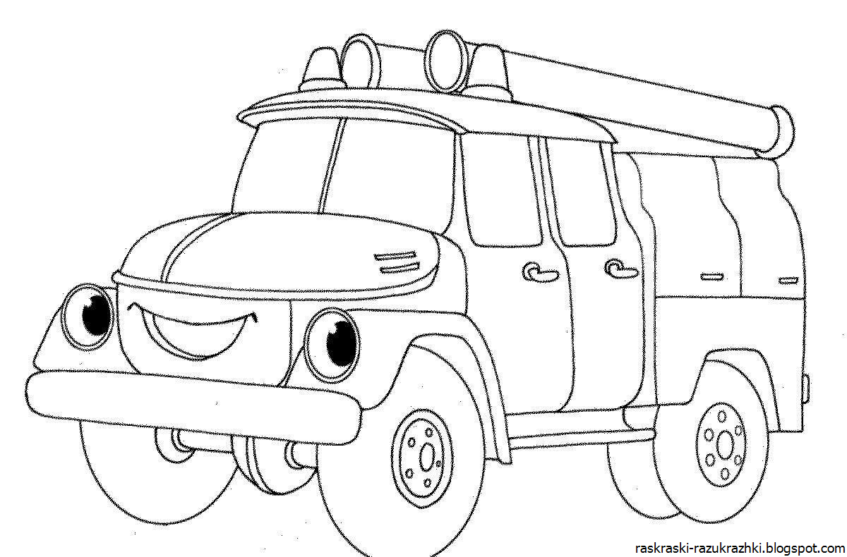4 Машинки Раскраска