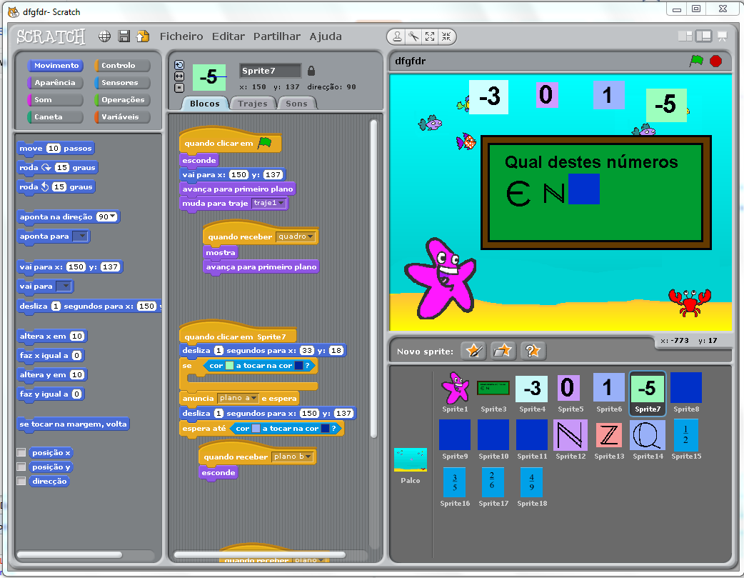 Itec3- Matemática e o Scratch 8º2