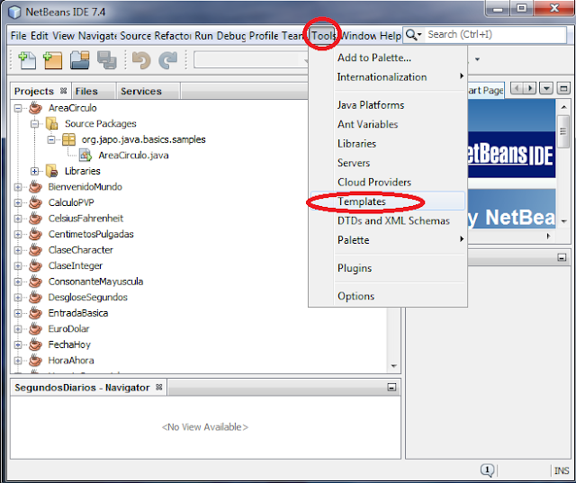 Consejos / tips para NetBeans: Personalizar espacio de trabajo NetBeans