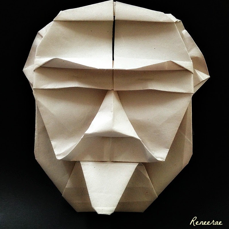 Life's Simple Pleasure: Origami Creations - Selfie Mask Folding Challenge