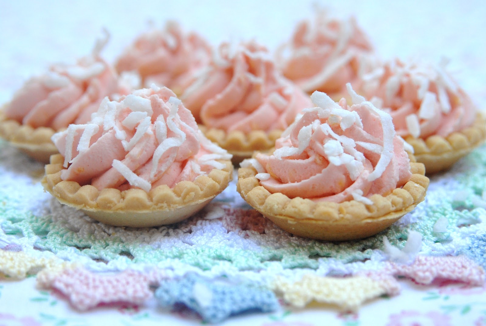 Pink Piccadilly Pastries: 5 Minute Pink Coconut Tarts