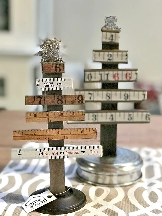 Vintage Ruler Christmas Trees