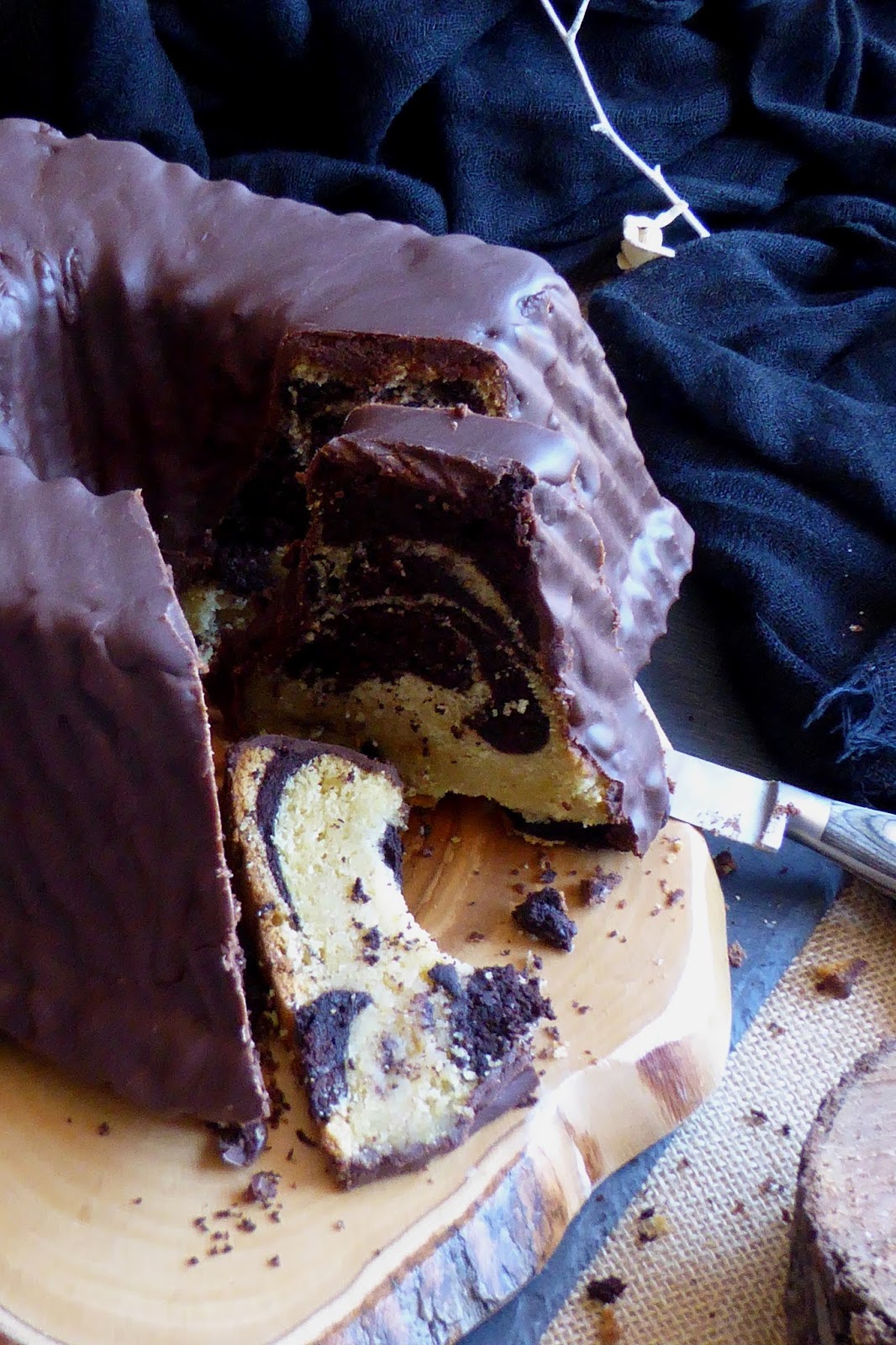 La Chef A: Bundt cake marmoleado de chocolate y vainilla