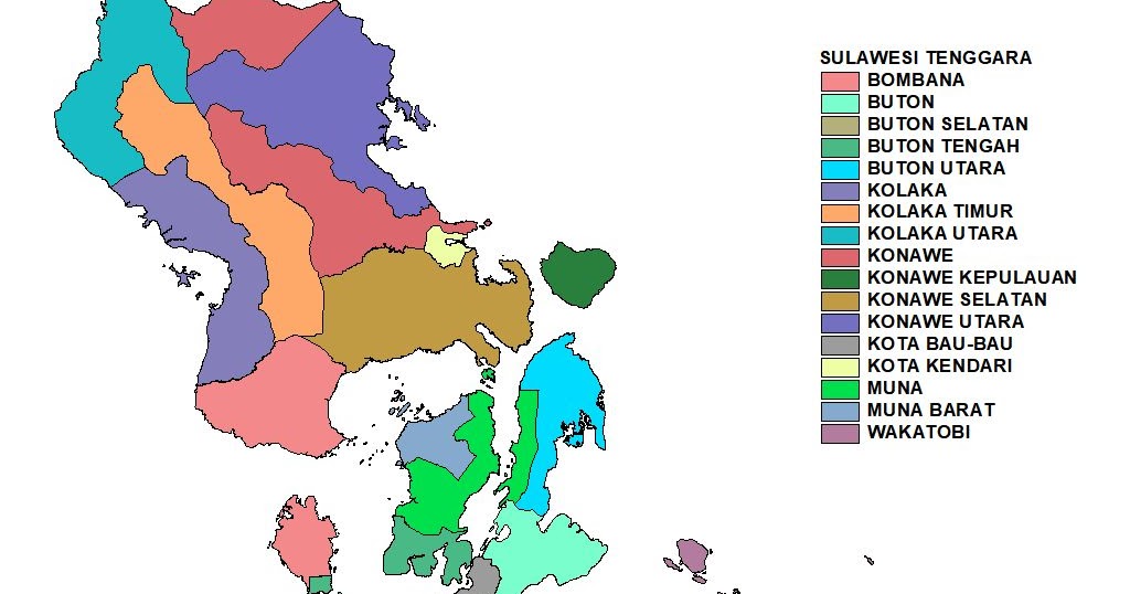 PETA ADMINISTRASI SULAWESI TENGGARA 2018