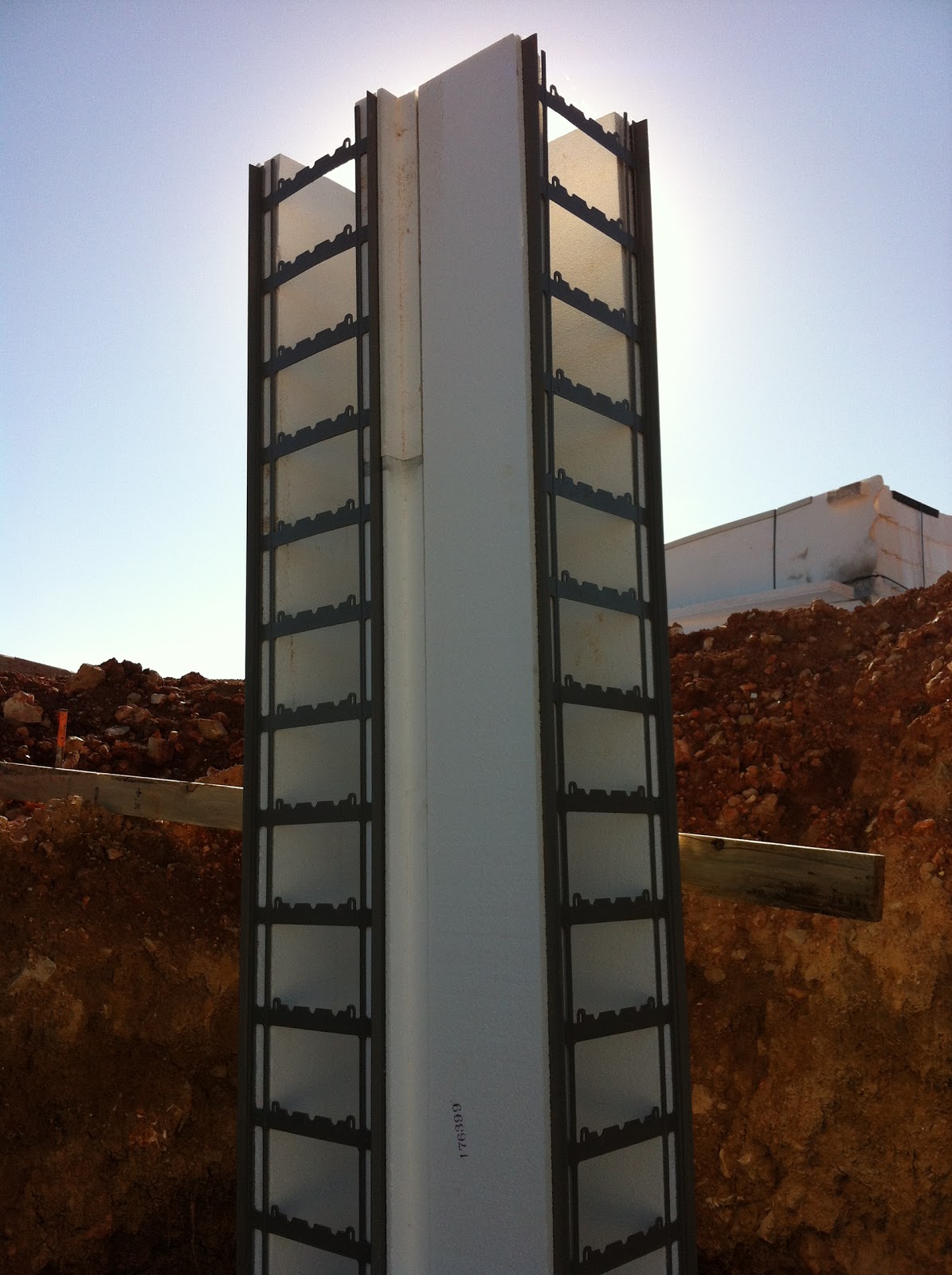 Insulated Concrete Forms TF Systems house: Basement walls are up