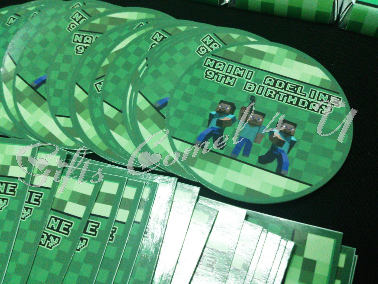 Gifts Comel 4 U: Ordered by Sya : "Minecraft's Theme" Party Pack