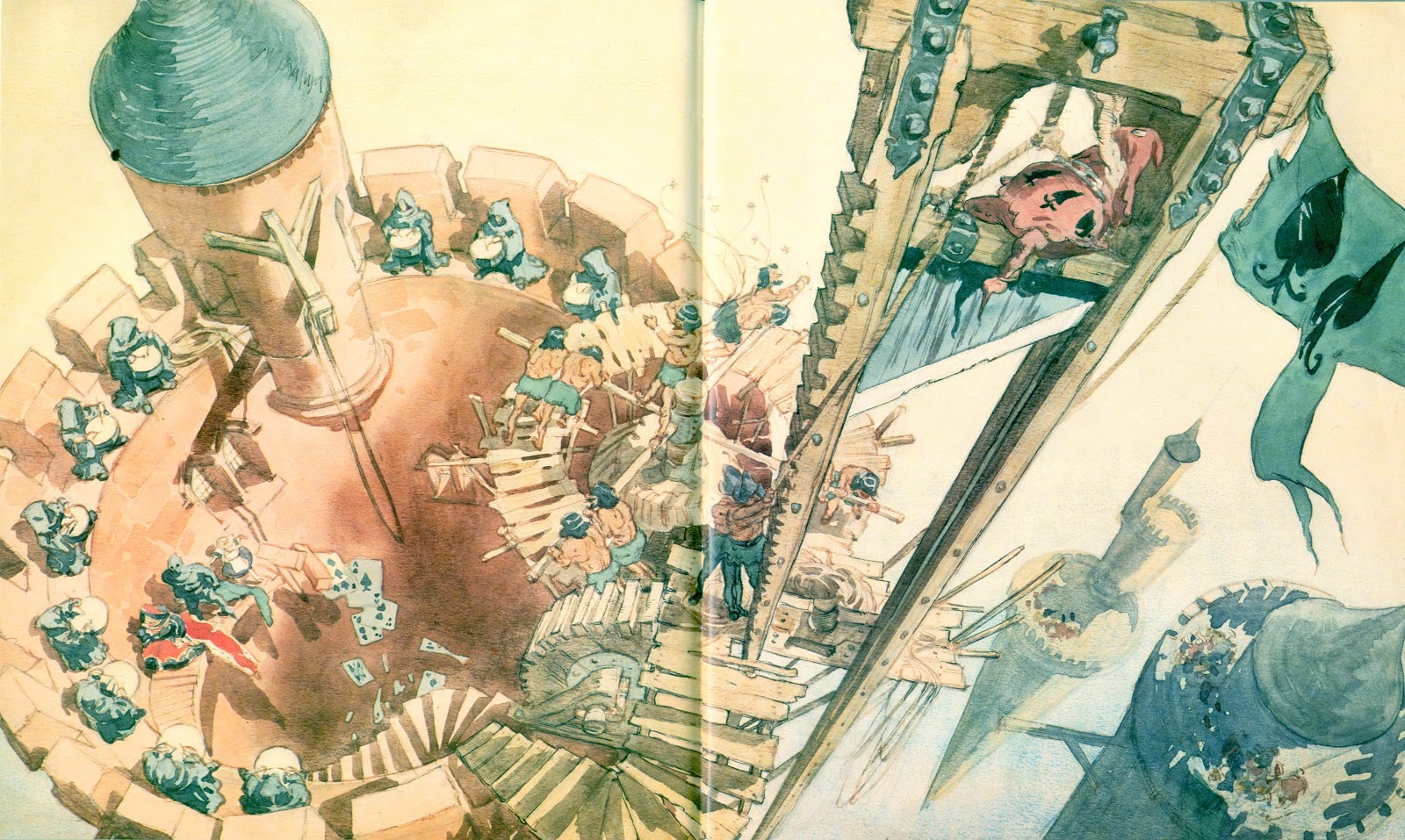 Vintage Disney Alice in Wonderland: David Hall Story Art Stills - Off ...