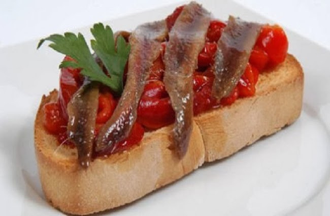 Las Recetas de Tony: PINCHO DE ANCHOAS Y PIMIENTOS ROJOS