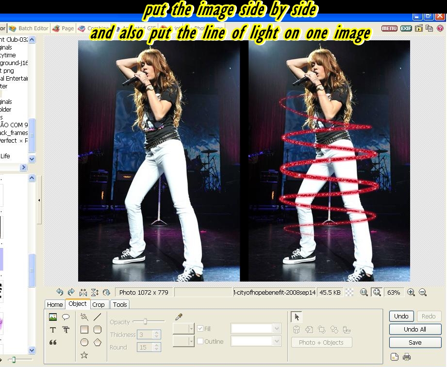 Photoscape Editor: Tutorial For Line Of Light Effect (Swirl Effect)