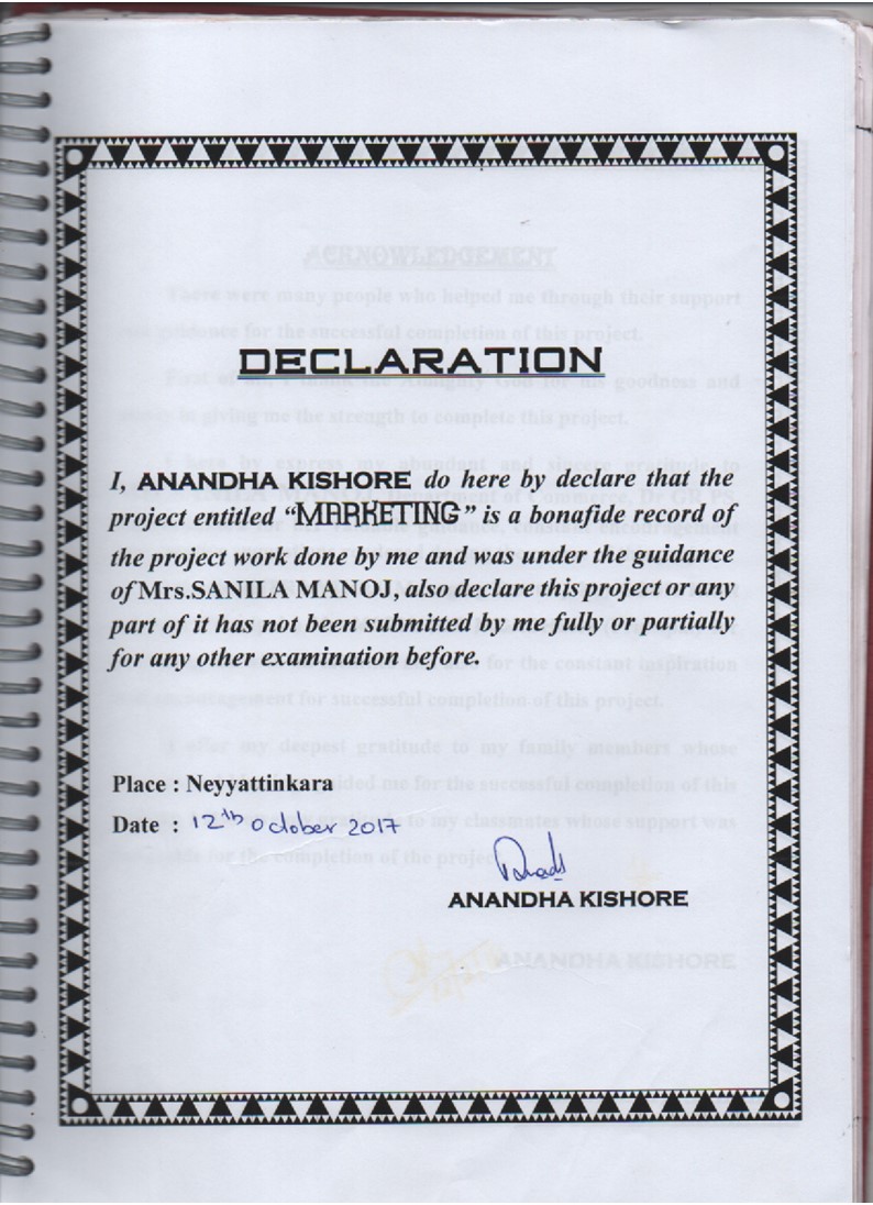 ADVANCED BUSINESS STUDIES PROJECT: CBSE Business Studies Project Class -12