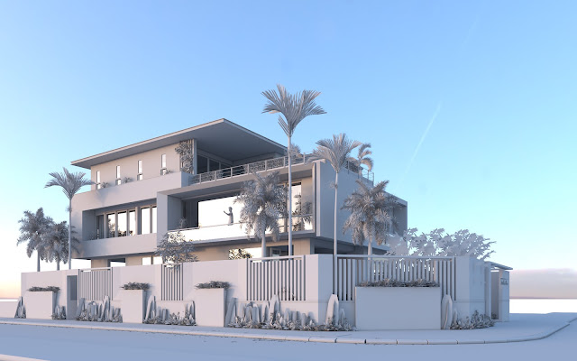 [SKETCHUP] 3D SCENE EXTERIOR - MODERN VILLA - HDRI TEST - ANARCHIVN