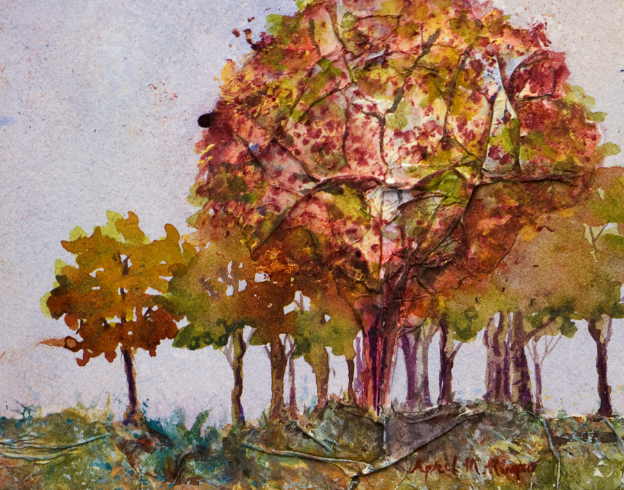 April M. Rimpo: Mixed Media Trees
