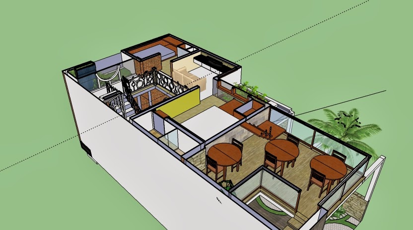 Desain Rumah Di Lahan Sempit: Denah Rumah Sekaligus Tempat Usaha dan ...