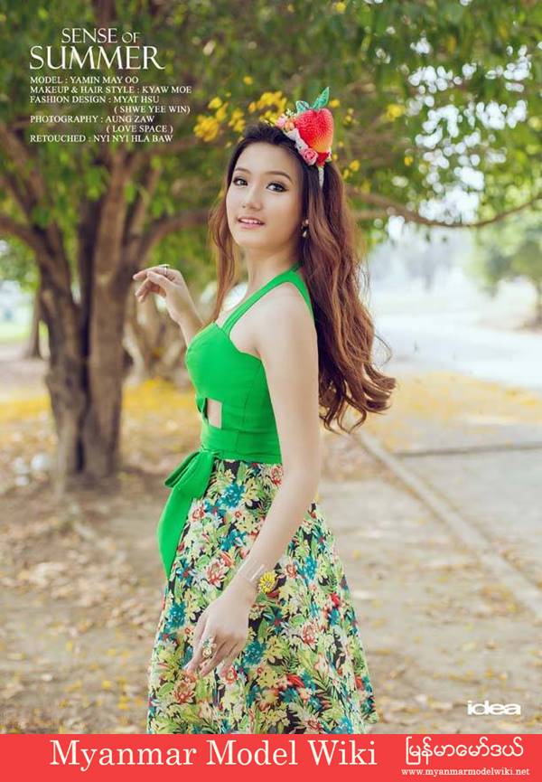 Yamin May Oo In Sense Of Summer Fashion Photoshoot for Idea Magazine