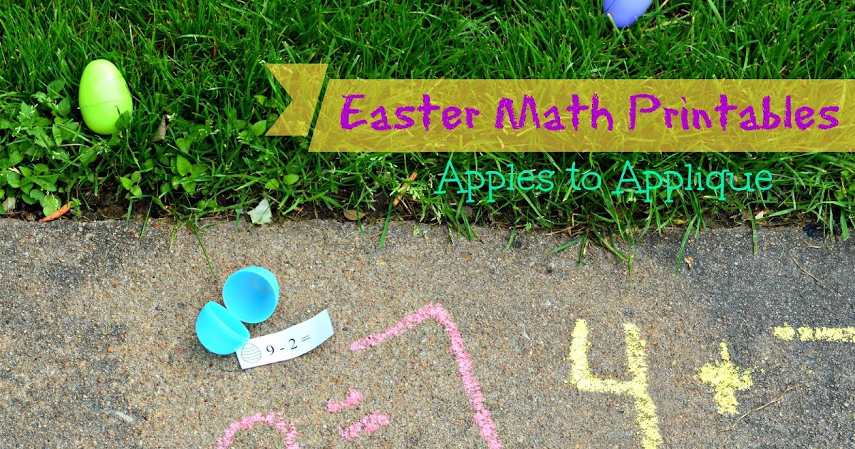 Apples to Applique: Eggcellent Math Easter Printables