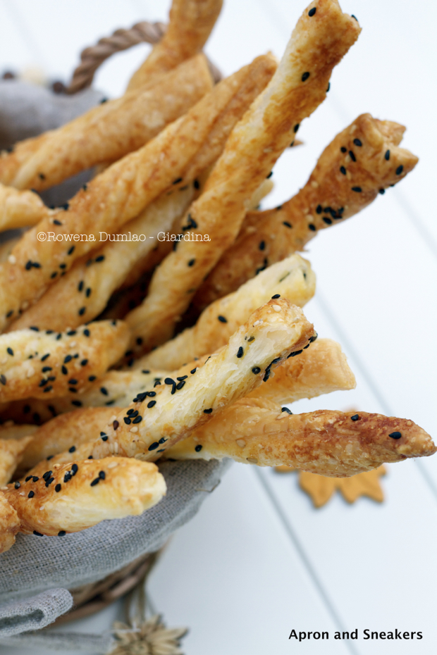 Cheese Straws with Parmigiano Reggiano, Sesame Seeds & Fleur de Sel