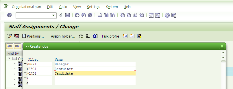 Creating a Organisational structure (Staffing Method)