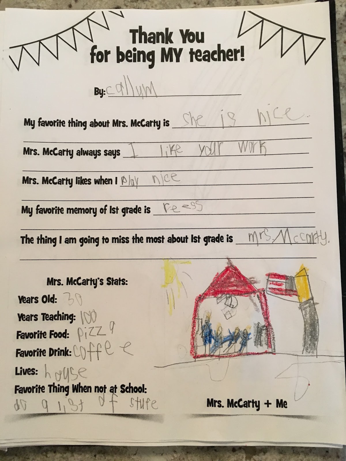 made: Summer vacation and End of Year Teacher Gift {idea}