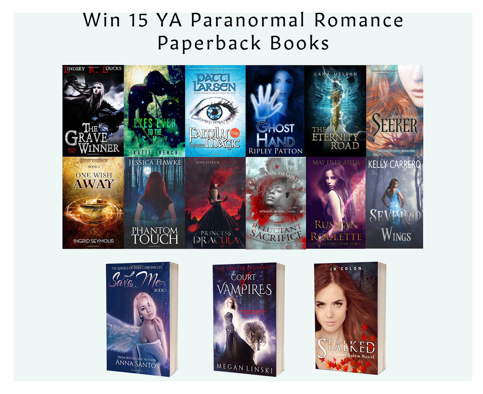 JN COLON: Want to win Young Adult Paranormal Romance books?