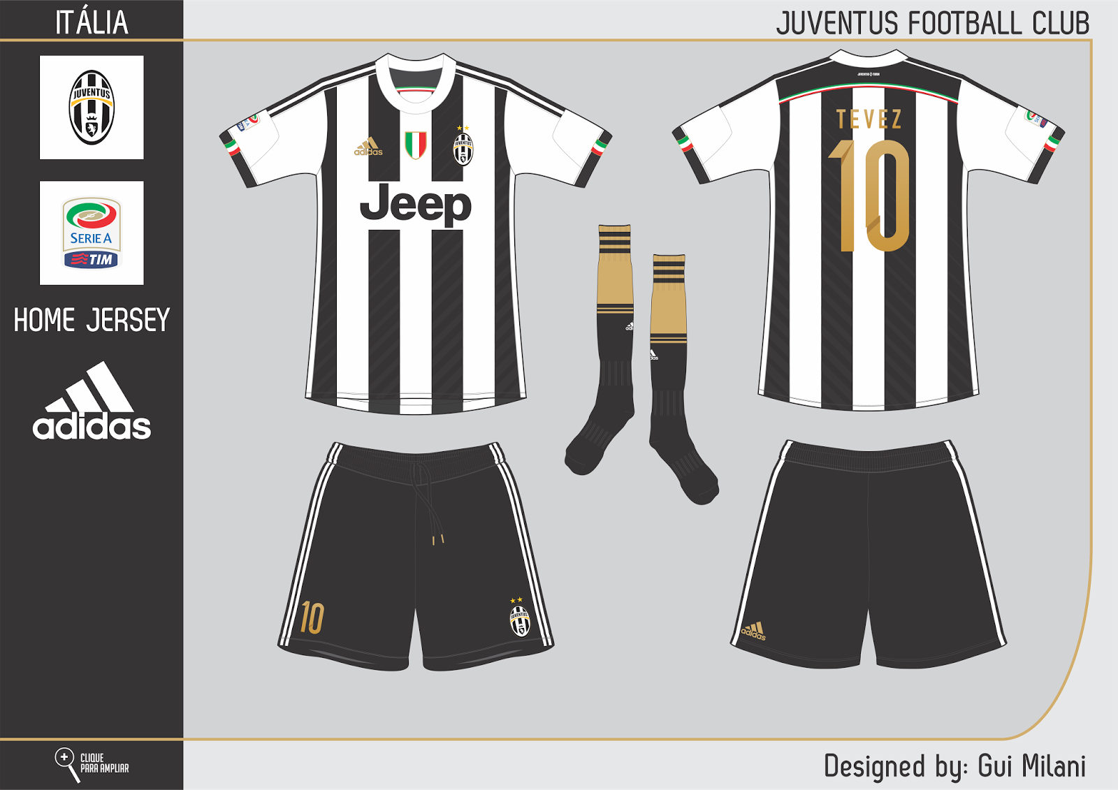 Midsports Design by Gui Milani: Juventus- ITA Adidas- Combate FM