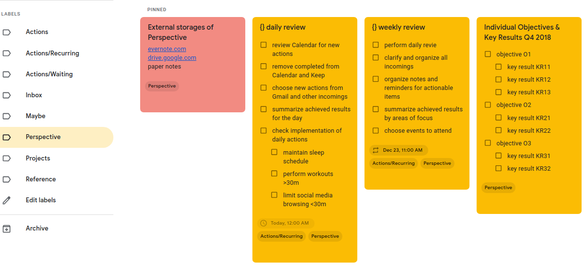 Oleg Sergeykin: GTD Implementation via New Google Keep and Calendar ...