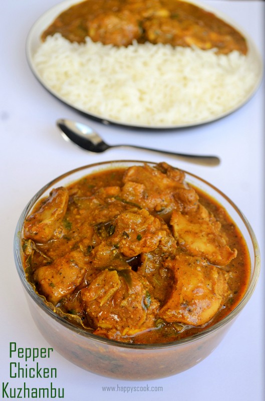 Pepper Chicken Kuzhambu Recipe | Pepper Chicken Gravy | Pepper Chicken ...
