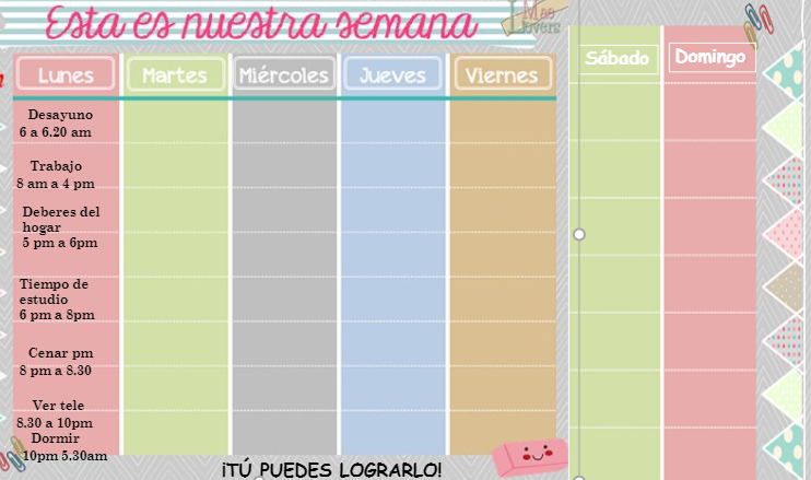 ¡TÚ PUEDES LOGRARLO!: Hábitos de estudio