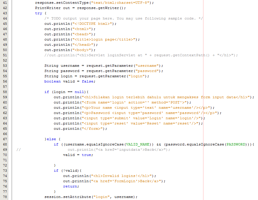 Knowledge, Technology and Information: Program Input Data Menggunakan Hashtable di Java Servlet