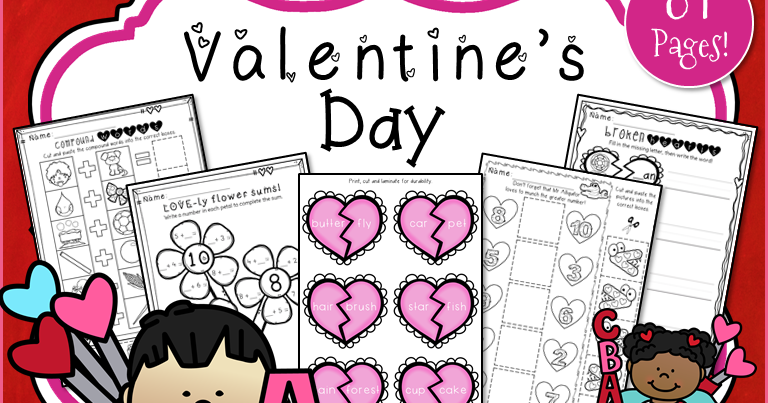 Happy Little Learners: Valentine's Day Literacy and Math Activity Pack