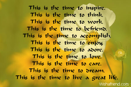 Poetry for All: Poems On Time