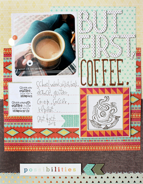 sei lifestyle: "But First, Coffee" Fall Scrapbook Layout