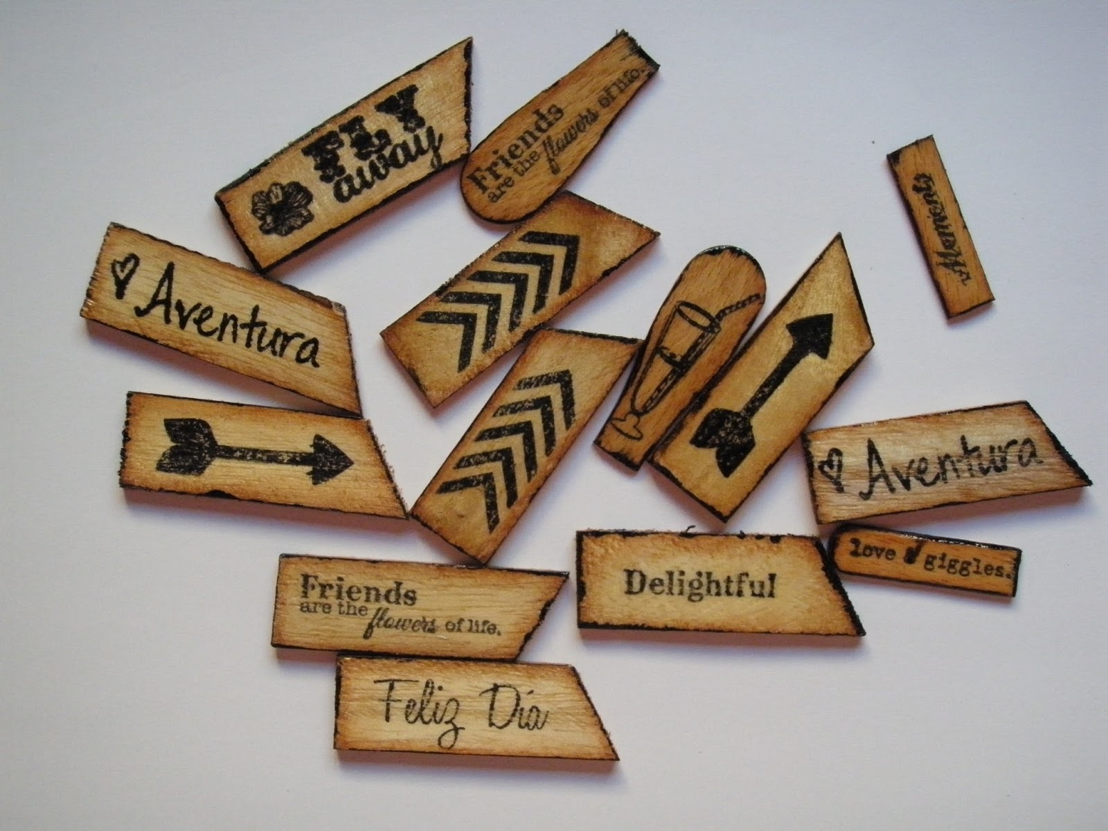 El caracol verde: Adornos de madera caseros y muy originales