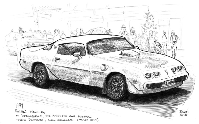 Sketchy Drawings: Pontiac Firebird Trans-Am