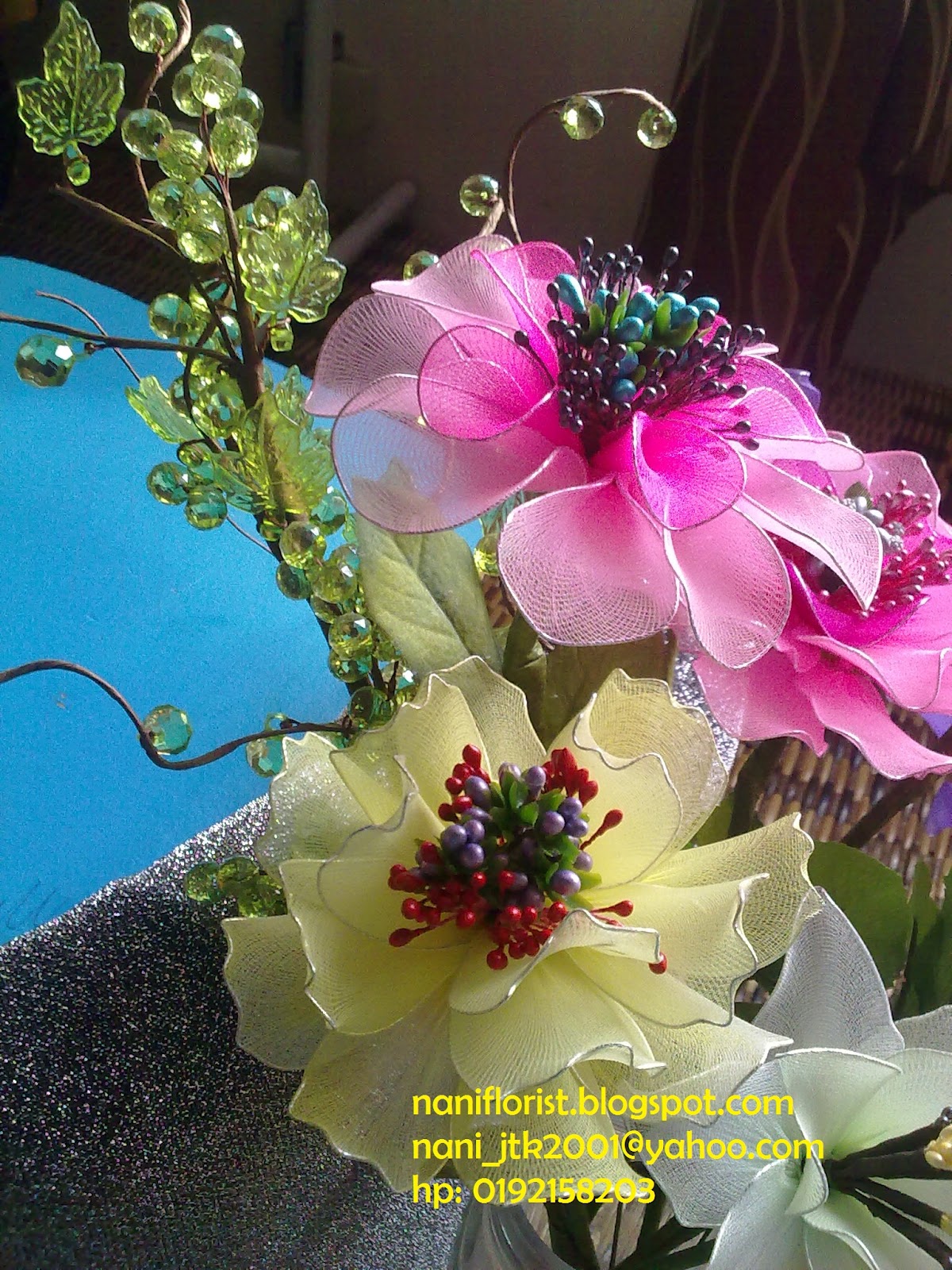 Nani Florist: BENGKEL GUBAHAN BUNGA STOKIN HIASAN DALAMAN