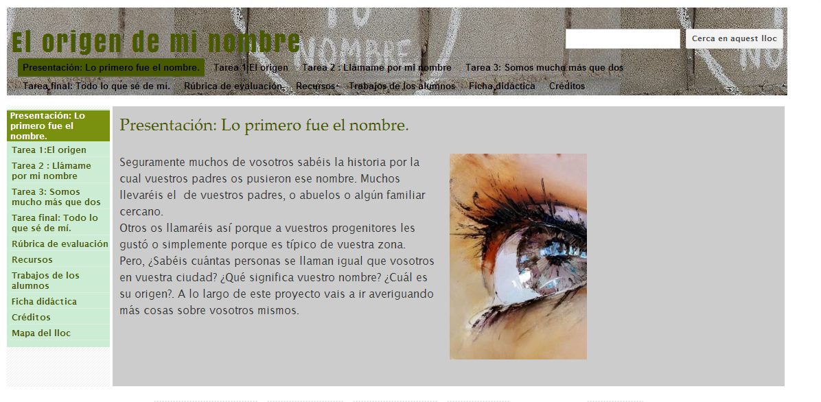 Segundo de lengua y literatura: El origen de mi nombre