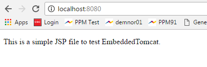 Create a java web application using embedded tomcat