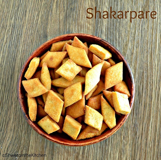 Shweta in the Kitchen: Sweet Shankarpali - Shakarpara - Shakarpare