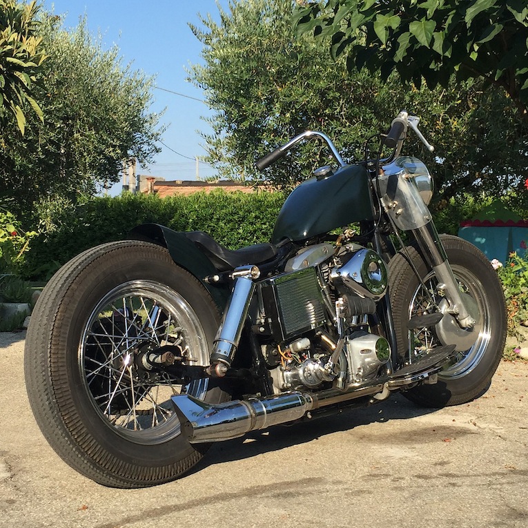 GalluzHead...... Be a Man ride a Pan : H-D Shovelhead FLH Bobber for sale