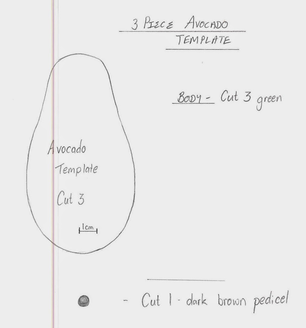 One Little Imp: Felt Avocado