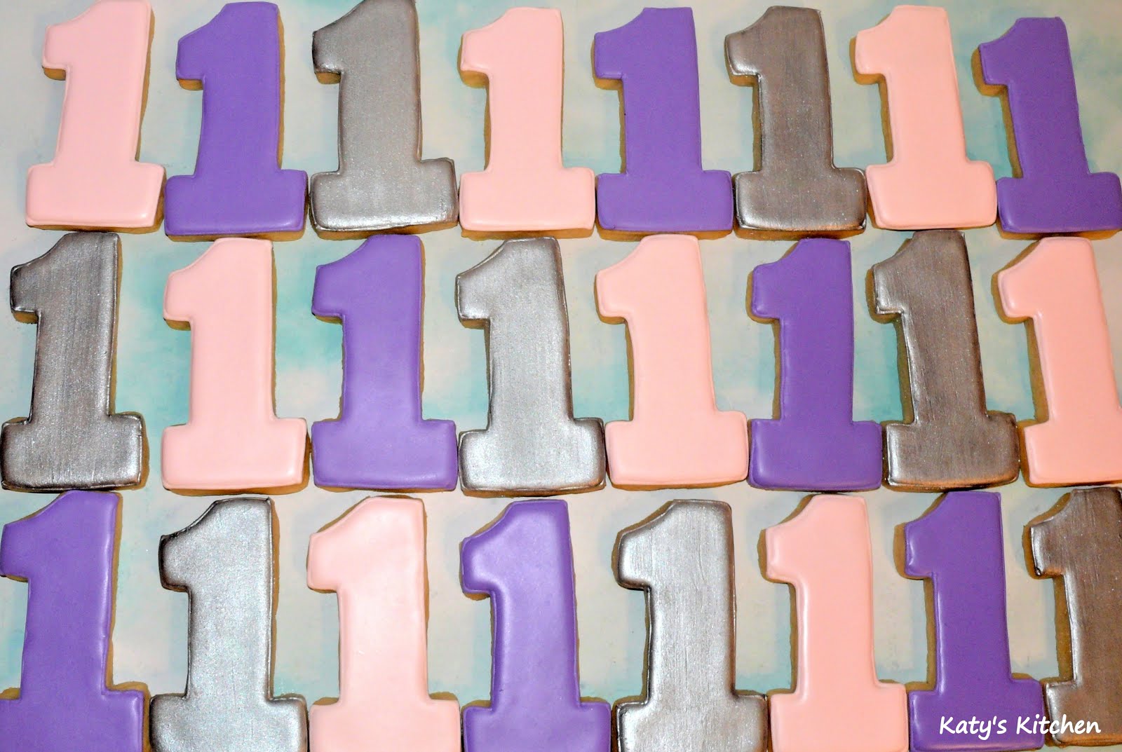 Katy's Kitchen: Number 1 Cookies for a First Birthday