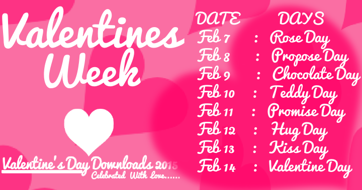 Festival And Events: Valentine Week List Of 2016 - Complete Date Sheet ...