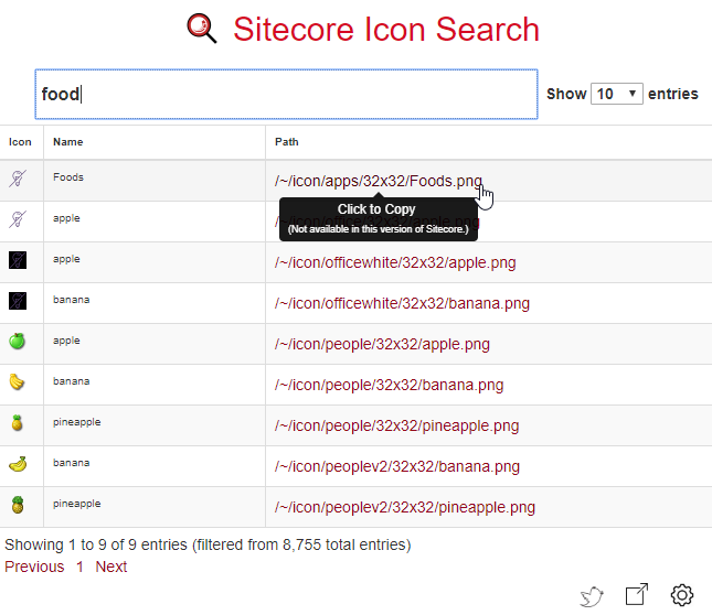Sitecore Icon Search v2.0 and Firefox Support ~ Sitecore Gabe
