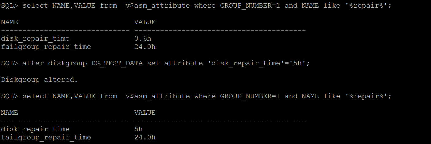 ASM Diks:Diskgroup and Diskgroup Attributes